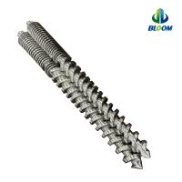 China Customized High Efficiency Conical Twin Screw and Barrel for PVC WPC Extrusion 60mm to 125mm for sale