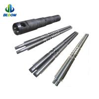 China Customized High Efficiency Conical Twin Screw and Barrel for PVC WPC Extrusion 60mm to 125mm for sale