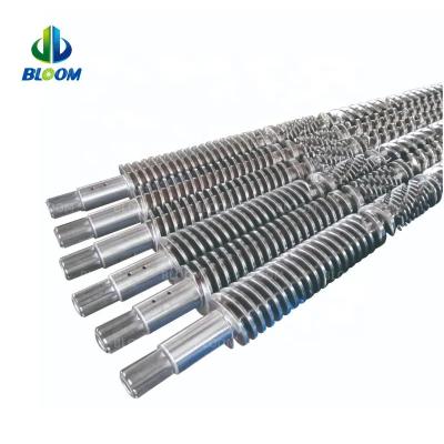 China Conical Twin Screw Barrel for PVC Pipe Extrusion 55/120mm 120-180 kg/h for sale