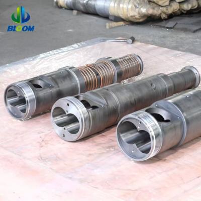 China 38CrMoAlA Conical Twin Screw Barrel 0.50-0.80mm Nitrided Layer for PVC WPC Extrusion for sale