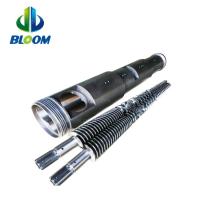 China 92/188 Twin Conical Screw and Barrel for PVC Extrusion Nitrided Hardness HV950 for sale