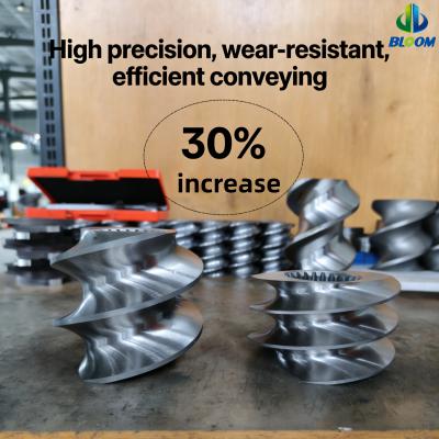 China Customized Bimetallic Screw Segments for Twin Screw Extruder φ15.6-500mm High Torque for sale