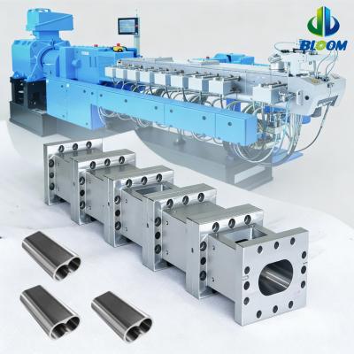 China Nickel Alloy Bimetallic Extruder Screw Barrel Wear Resistant High Temperature 400°C for PP PVC ABS Plastic Extruder for sale