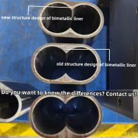 China Nickel Chrome Tungsten Composite Barrel Liner for Twin Screw Extruder HRC 58-62 Hardness 600℃ for sale