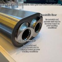 China Nickel Chrome Tungsten Composite Barrel Liner for Twin Screw Extruder HRC 58-62 Hardness 600℃ for sale