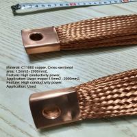 China Pure Copper Braided Flexible Connector 99.95% Purity Nickel Plated Custom Insulation for Power Distribution for sale