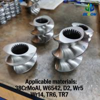 China High Precision Twin Screw Elements with Wear Resistance, Corrosion Resistance, and Bimetallic Alloy for PA6 PA66 Processing for sale
