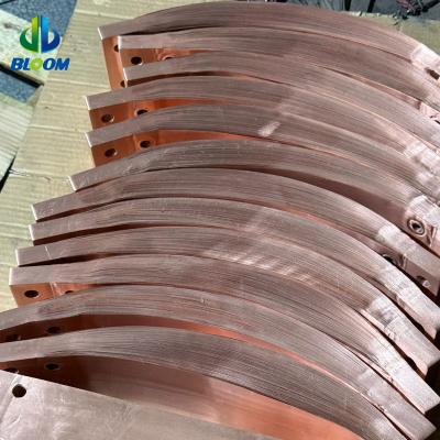China High-current Conduction Flexible Busbar Connector with Multi-layer Laminated Copper Foil Shunt for Customizable Resistance Welding for sale