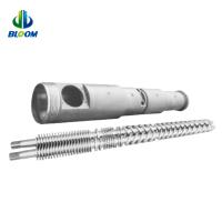 China Wear and Corrosion Resistant Conical Twin Screw and Barrel for Long Life Time in PVC WPC TPE TPU Production for sale