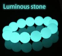 China Natural Night Pearl Glow in the Dark Bracelet 6-9mm Resin Beads Luminescent Stone for sale