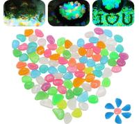 China Glow in the Dark Stones 2-3mm Luminous Pebbles for Garden Fish Tank Decoration Blue Green for sale