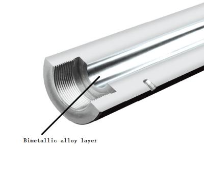 China Double Alloy Screw Barrel for Injection Machines & Extruders - 2-5mm Alloy Coating, HRC 55-62 Hardness for sale