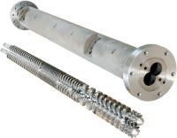 China Counter Rotating Parallel Twin Screw Barrel 45mm-170mm L/D 18-34 Customized for sale