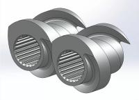 China Twin Screw Extruder Flight Shovel Elements Used In Feeding Section for sale