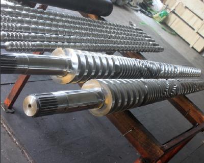 China CMT80/174 Conical Twin Bimetallic Screw and Barrel for Plastic Extruder Machine 80mm for sale