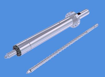 China Mitsubishi Injection Molding Machine Screw and Barrel Assembly MEIII Series 38CrMoAlA for sale