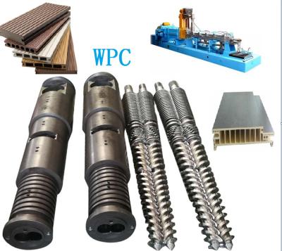 China Bimetallic Twin Conical Screw And Barrel Design For Wpc for sale