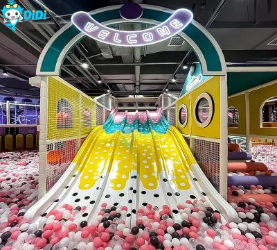 China Commercial Indoor Children'S Amusement Park CAD Drawing 400Sqm With Climbing Wall for sale