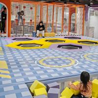 China Supermarket Commercial Soft Play Equipment With Horn Slide And Adventure Zone for sale