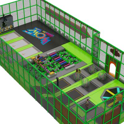China Fun Exciting Indoor Trampoline Park Customizable Indoor Jump Park With Obstacle Course for sale