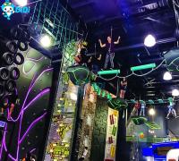 China Colorful Indoor Trampoline Adventure Park Customize With Slide And Foam Pit for sale