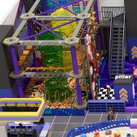 China Ball Pool Space Themed Indoor Playground Funny With Slide And Interactive Projection for sale