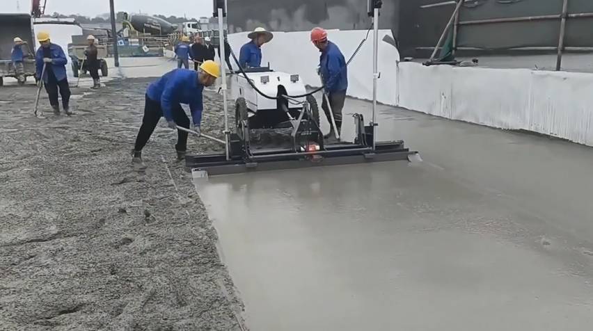 Concrete Laser Screed Construction Site