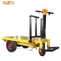 China Electric Flatbed Trolley 350kg Capacity 800W Motor Heavy Duty Powered Cart for Material Handling for sale
