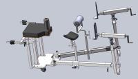 China Stainless Steel Orthopedic Traction Frame with 30cm Stroke and 1550mm Pole Length for Surgical Tables for sale