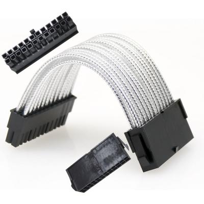 China 24 Pin ATX RGB Sleeved Cable Software Synchronization ARGB decorative Extension cord Cable Kit 5V 3Pin Synchronous single head for sale