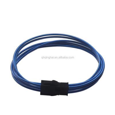 China Sleeved Extension Cable  24pin ATX 4 + 4pin 6+2pin 6P Power Supply Extension Cable Ordinary  Cotton Mesh Extension Cord for sale