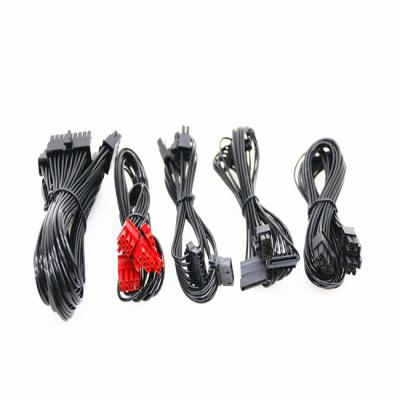 China QingSea Power Supply Modular Cable Kit 24 Pin 8Pin 6Pin Length 610mm  Black for sale