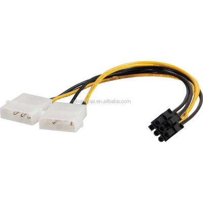 China 6-Pin PCI Express to Two 4-Pin Molex Power Adapter Cable for sale