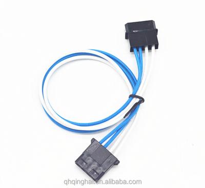 China ATX Sleeved 4Pin PC Molex Cable Male to Female 1007 20AWG Power Supply Extension Cable for sale