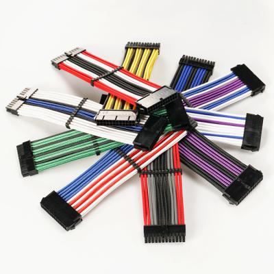 China 24 Pin Motherboard For Custom Sleeved Hot selling 2020 beautiful  microphone copper  lugs ribbon usb magnetic cable for sale