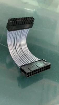 China Wire Harness Power Supply Cable 24 pin ATX Male To Female 18AWG for Main Board for sale