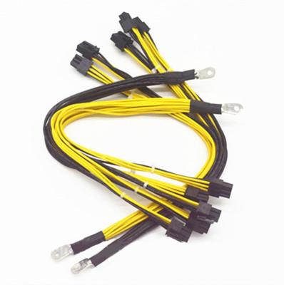 China PSU Cable 5 pcs 6Pin Connectors power supply Cable Power Supply extension cable 18AWG 41*0.16TS for sale