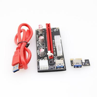China Riser 009s PCI-E Express Cable 1X TO 16X Graphics Extension Powered Riser Adapter Card 60cm USB 3.0 Cable for sale