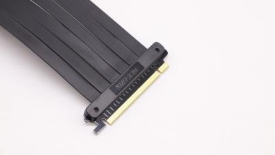 China 90 Degree High Speed Flexible   PCIE Graphics Extension Cable PCI-E 1*16 3.0 Extension Riser Cable Black Extenders Cards for sale