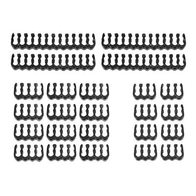 China 24 PCS Cable Comb PC 24p*4, 8P*12, 6P*8 Cable Comb Kit for sleeved Power Supply  Cable Holder Organiser (Black) for sale