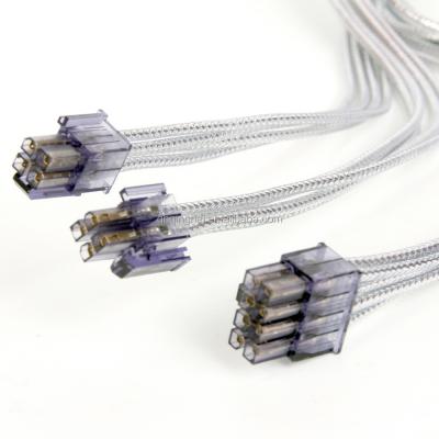 China 30cm 8 pin PSU Extension Cable  ATX Sleeved Male to Male Power Cable Cord for sale