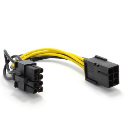 China Pci-express Power Adapter Cable Power Y Cable Graphics Card Cable 8pin-2x(6+2pin) Male to Dual 8pin 6+2pin Female Computer for sale
