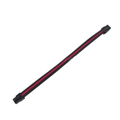 China 6 Pin PCI-E GPU Black Red Sleeved Extension Cable for sale