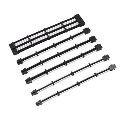 China PSU Cable Kits 24pin ATX 4+4pin EPS 8pin PCI-E 6pin PCI-E  PSU Sleevced Power Supply  Extension Cable for sale
