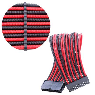 China New 8Pin PCI-E Male to Dual 8(6+2)-Pin+6Pin PCI-E Power Extension Cable -Red for sale