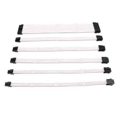 China Power Supply Cable Extension ATX Power Cable Computer Power Cord Braided Sleeved 300mm Kit NEMA for sale