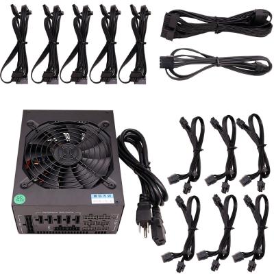 China Wholesale 160-240v 1600W 1800W Full Modular PSU /Power Supply 80 Plus Gold For 6/8 GPU computer desktop for sale