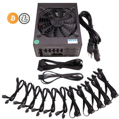 China Factory ATX Full Modular PSU 1800w Power Supply 110v -240v 90 Plus Gold for 6GPU Machine for sale