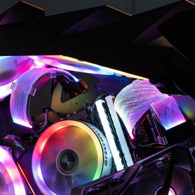 China Synchronized  RGB Computer Wires Computer Case Sleeved Wire Combs for sale