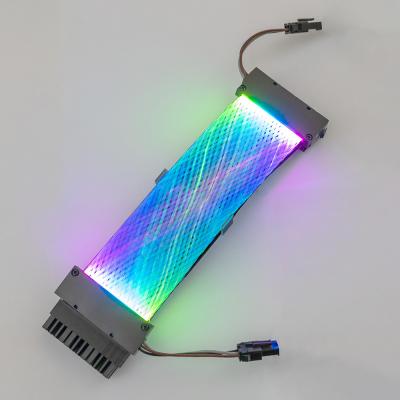 China RGB 24PIN Extension Cable 5v 3pin Power Adapter Computer Connector Synchronizes Motherboard Net Double-Headed Light 200mm for sale